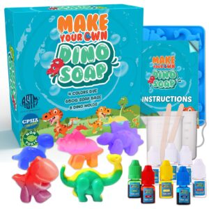 dinonano soap making kit for kids educational science toys - make your own stem science toys, diy arts and crafts kit, experiments activities toys for boys girl age 6 7 8-12 years old