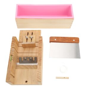 soap cutter kit, soap cutter include wooden box silicone mold stainless steel cutter soap cutter for diy soap making