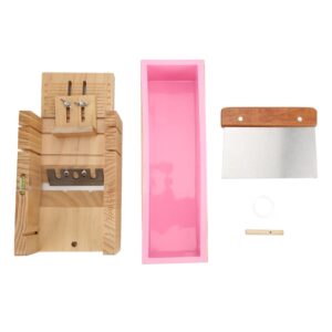 Soap Cutter Kit, Soap Cutter Include Wooden Box Silicone Mold Stainless Steel Cutter Soap Cutter for DIY Soap Making