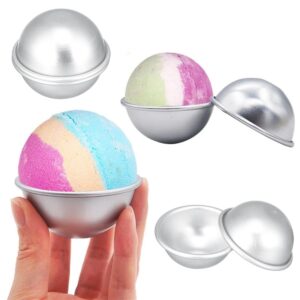 16 Pcs Bath Bomb Mold Kit,8 Sizes DIY Bath Bomb Molds Set Aluminum Alloy Bath Salt Ball Moulds Handmade Crafts Gifts