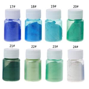 cherjoury 8 colors pigments brilliant mica powder kit epoxy resin colorant makeup bath bomb soap candle making powder pigment kitset c