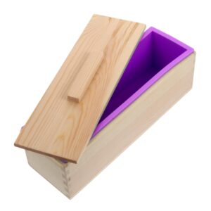 tehaux 3pcs box soap mold soap making supplies resin epoxy rectangular loaf diy soap making kit silicone dessert making soap loaf soap craft soap flexible bread wooden purple cake