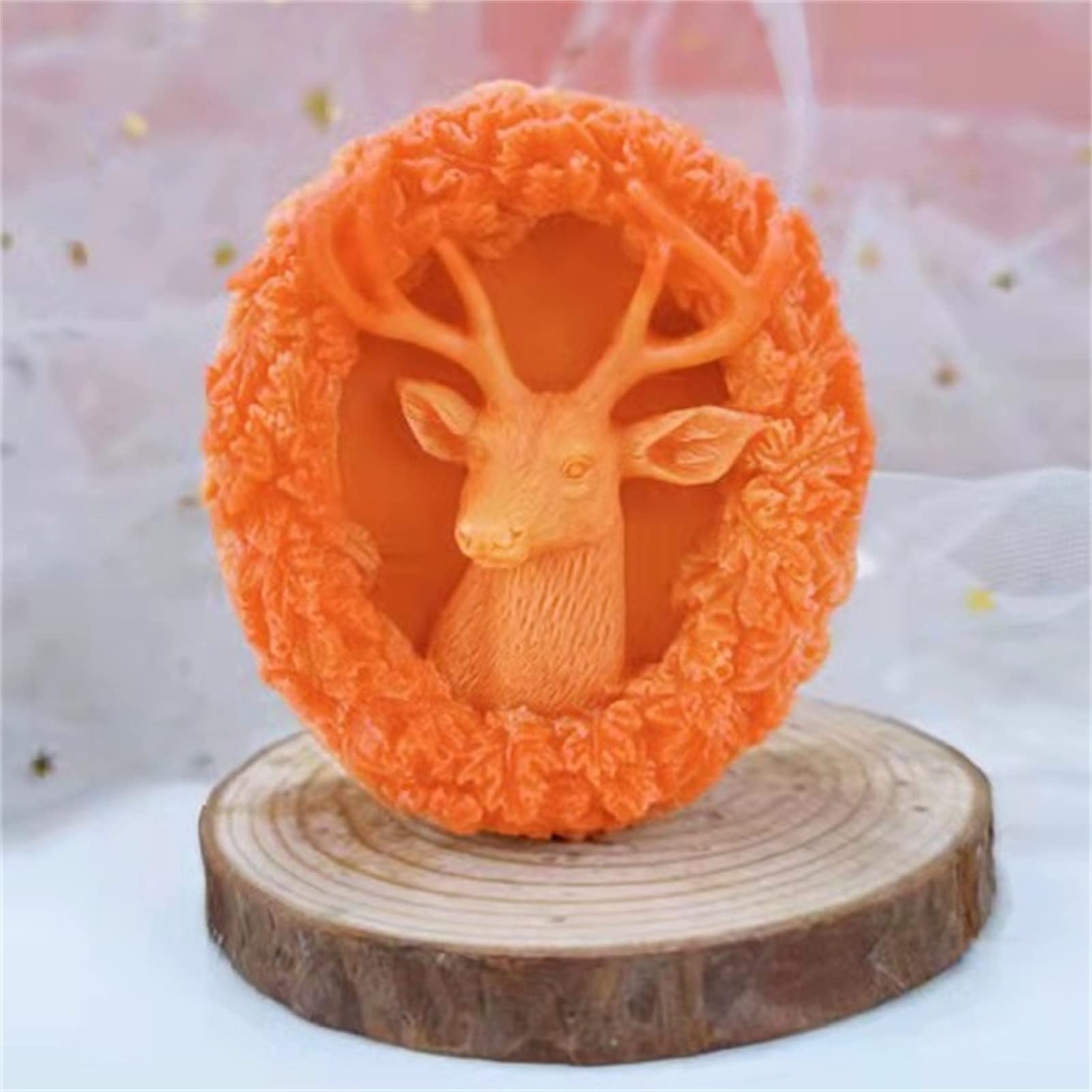 Silicone Molds Christmas Deer, Antlers Craft Art Silicone Soap Mold, Craft Molds DIY Handmade Milu Deer Soap Molds - The Best Handmade Gifts - Molds Making Supplies by YSCEN