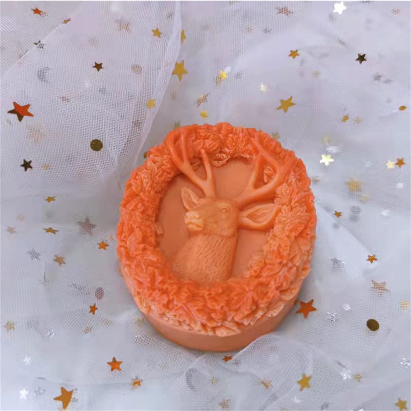 Silicone Molds Christmas Deer, Antlers Craft Art Silicone Soap Mold, Craft Molds DIY Handmade Milu Deer Soap Molds - The Best Handmade Gifts - Molds Making Supplies by YSCEN