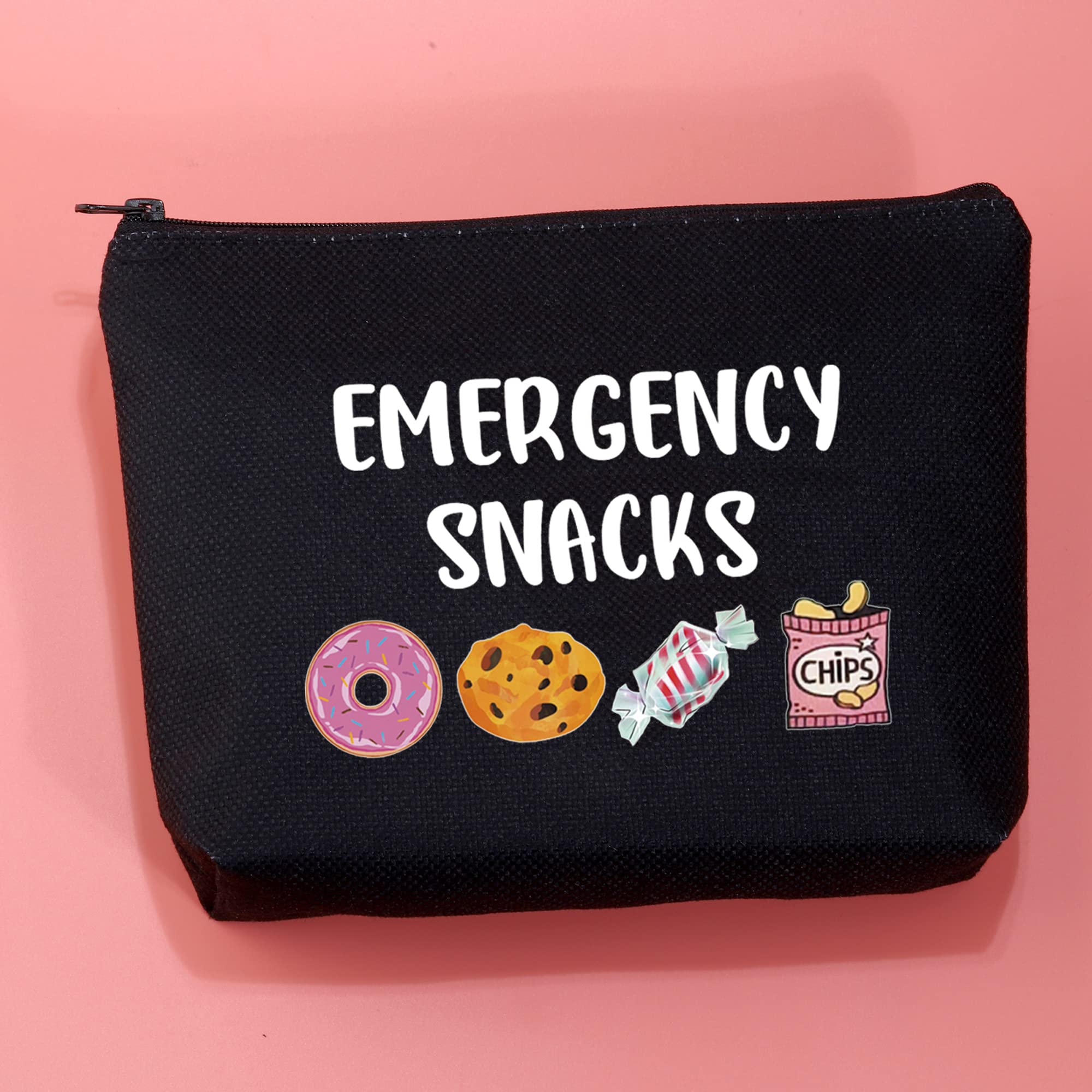 JXGZSO Emergency Snacks Food Storage Bag Foodie Reusable Zipper Pouch Food Safe Bag Snack Lover Gift