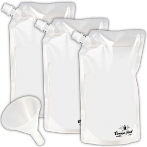 concealable and reusable cruise flask kit - sneak drinks anywhere -3 x 16 oz + 1 funnel