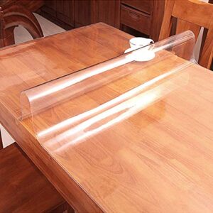 Round Diameter 48 inch Clear Table Protector Plastic Tablelcloth Cover Desk Topper Pad Mat for Circular Furniture Kitchen Coffee Night Stand Sofa Table Marble Countertop Liner Pad Glass PVC Vinyl