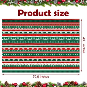 4 Pcs Christmas Tablecloth Disposable Plastic Rectangle Xmas Picnic Table Cover Christmas Pattern Printed Dining Table Cloth for Xmas Kitchen Decorations Holiday Party (Bright Style, 51.2 x 86.6 Inch)