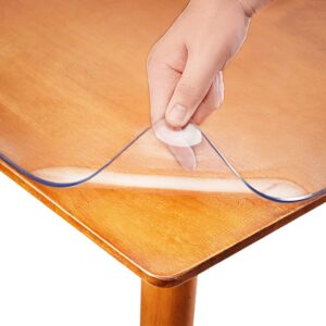 bobetter clear table protector 12x36 in vinyl table cover wood furniture screen protection plastic table pads coffee student desk protetcor cover mat cabinet kitchen countertop pad crystal