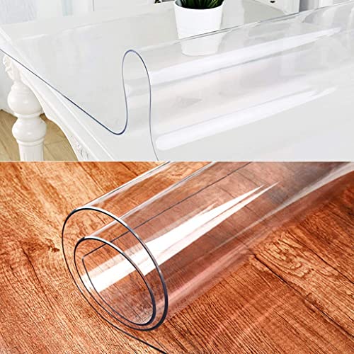 Eralove Rectangle 60 x 30 inch Thick 2mm Clear Tablecloth Cover Protector Crystal Plastic Transparent PVC Table Top Cover Mat Kitchen Wood Furniture Protective Cover (2mm, 30 x 60 Inches)