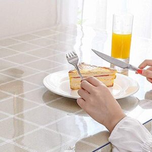 Eralove Rectangle 60 x 30 inch Thick 2mm Clear Tablecloth Cover Protector Crystal Plastic Transparent PVC Table Top Cover Mat Kitchen Wood Furniture Protective Cover (2mm, 30 x 60 Inches)