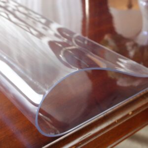 OstepDecor Clear Table Cover Protector 2mm Thick, 36 x 48 Inch Table Protector for Dining Room Table, Plastic Table Cover Rectangle, Clear Vinyl Tablecloth Protector, Table Pad for Kitchen Wood Table