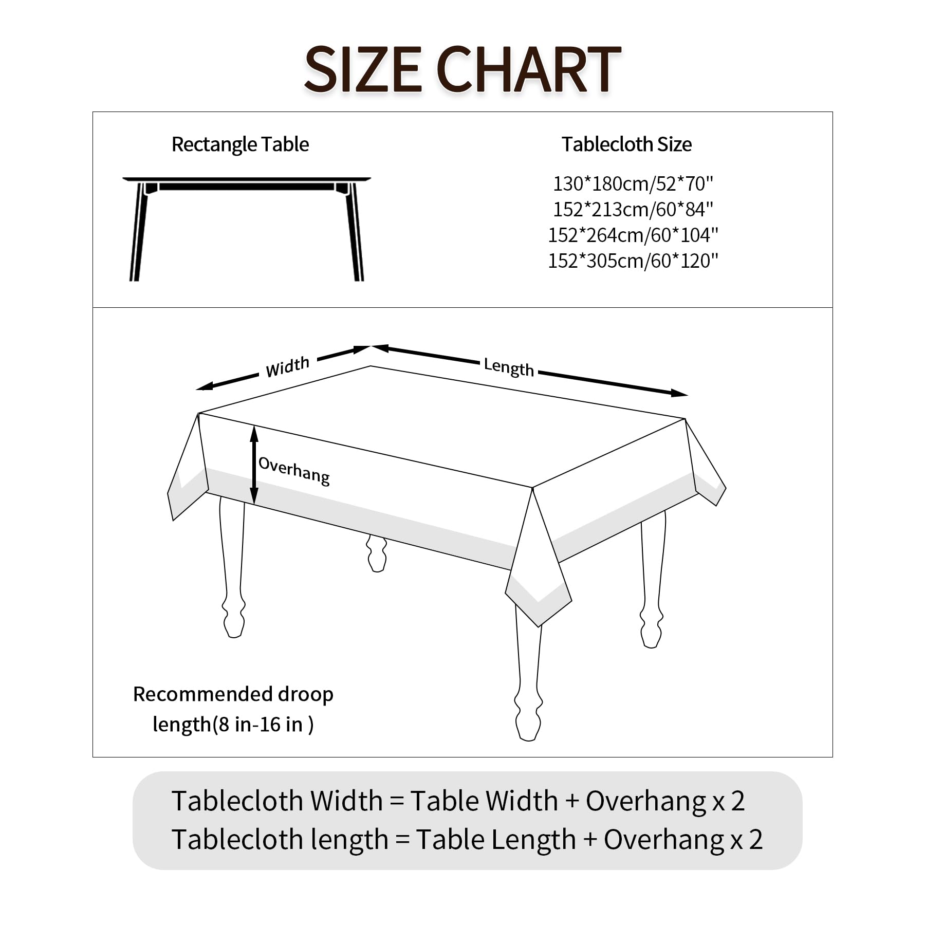 OOKSEN Table Cloth, Rectangle Clear Plastic Tablecloth Waterproof Vinyl Tablecloths Transparent Oil Spill Proof Wipeable Table Cover Protector for Kitchen Dining (Light Brown, 52" x 70")