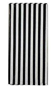 yansanido 2pcs plastic picnic party tablecloth,plastic picnic tablecloth 54''x108'' rectangle kitchen picnic wedding birthday party table covers best (black white stripe, 2)