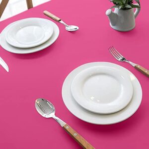 Table Cloth Rectangle Table 2 Pack Hot Pink Table Cloth Plastic Table Cloth Disposable Table Cloths for Parties Hot Pink Tablecloth Disposable Tablecloths 54 x 108 Inch Decorative Plastic Table Covers