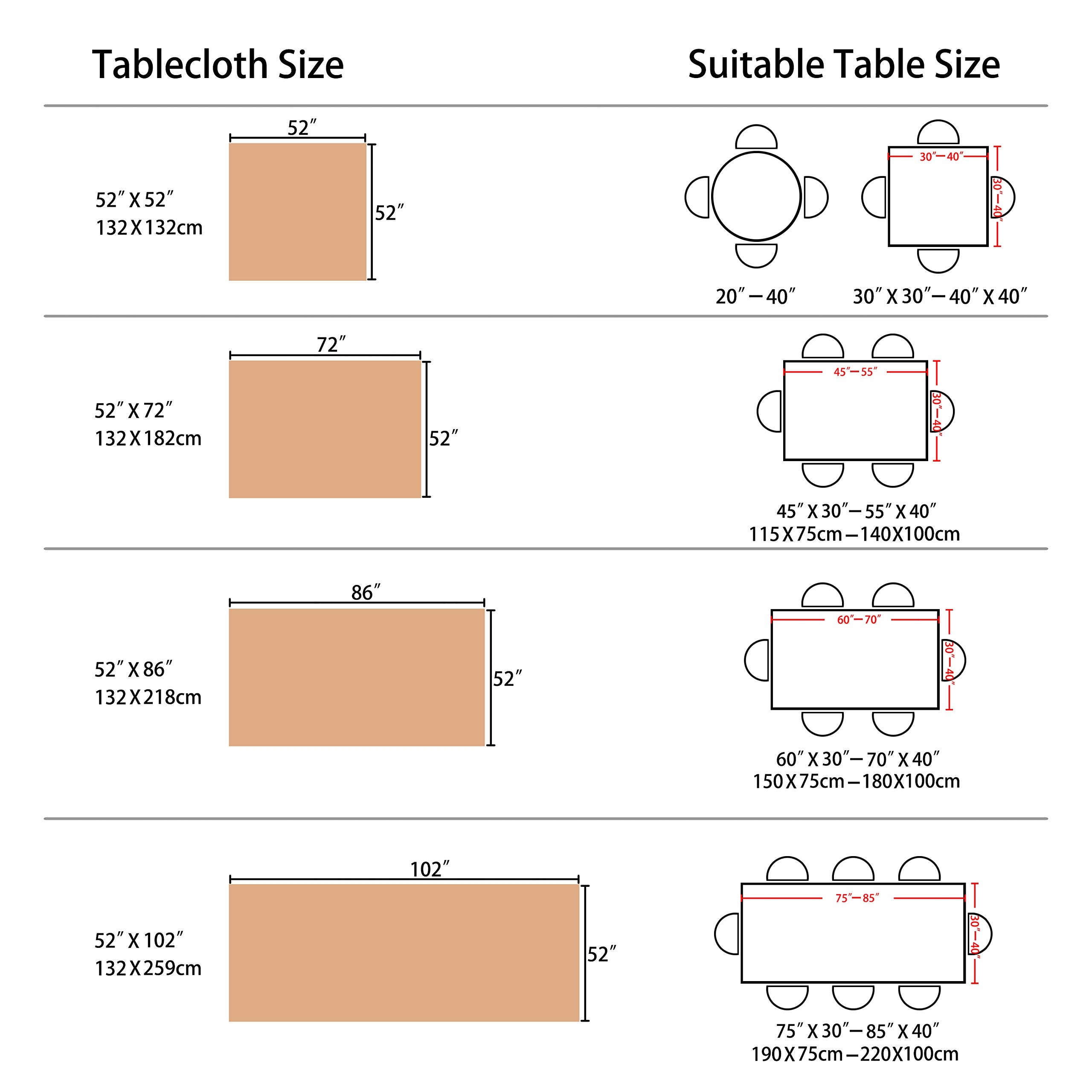 Home Brilliant Rectangle Tablecloth, Solid Checkered Table Cover for Party Kitchen, Indoor Outdoor Farmhouse Table Cloth for Dining Table, 52 x 72 inch, Natural