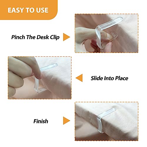 YEJAHY 24 PCS Clear Plastic Tablecloth Clips,Transparent Table Cloth Hold Down Clips, Table Cover Holder for Home Kitchen Restaurant Outdoor Picnic