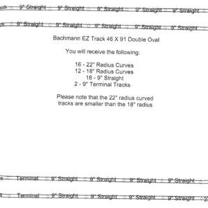 HO Scale Bachmann Nickel Silver EZ Track Double Oval for Model Railroad Trains