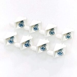 ReplacementScrews White Shelf Support Pins Compatible with IKEA Part 101558 (Pax, KOMPLEMENT) (Pack of 8)