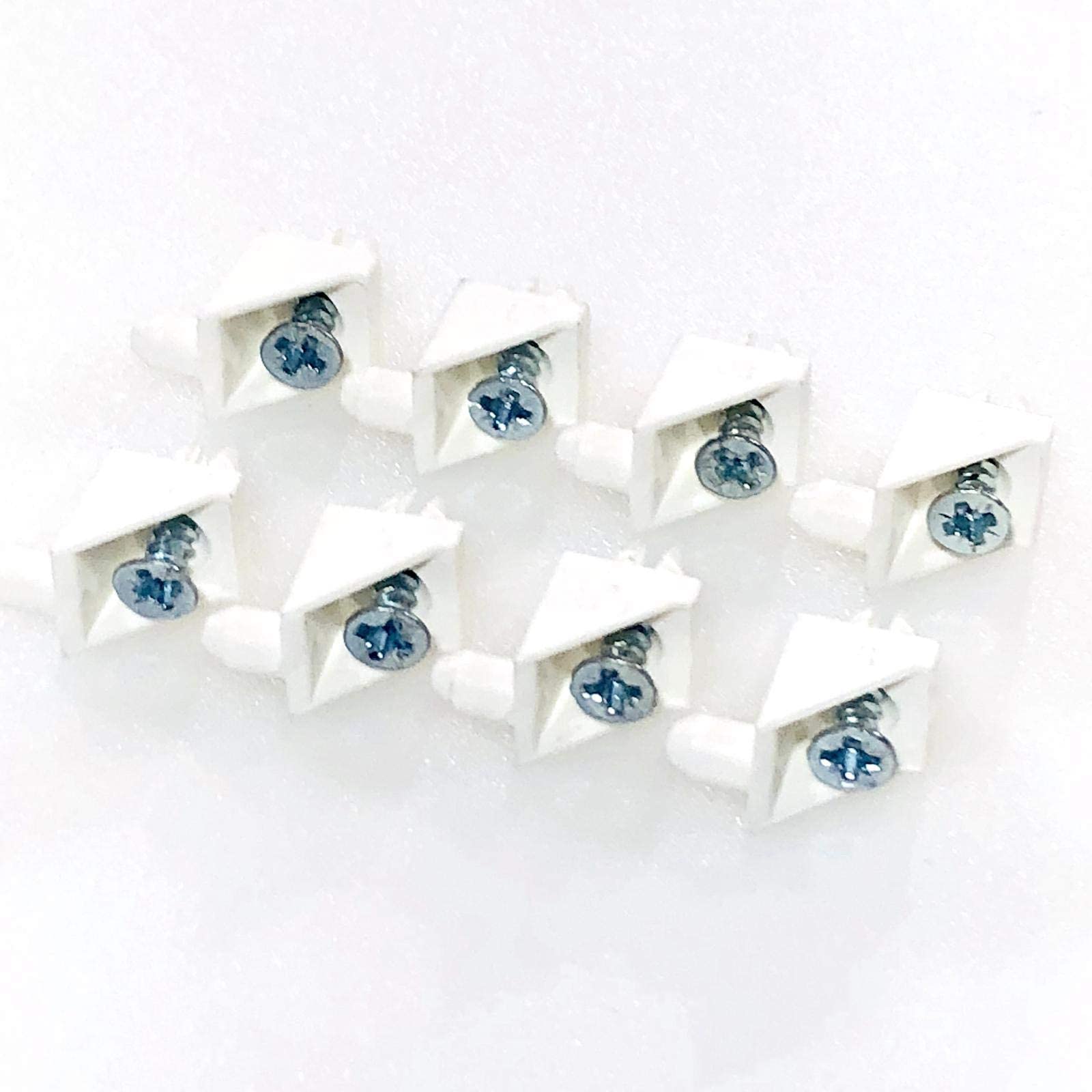 ReplacementScrews White Shelf Support Pins Compatible with IKEA Part 101558 (Pax, KOMPLEMENT) (Pack of 8)