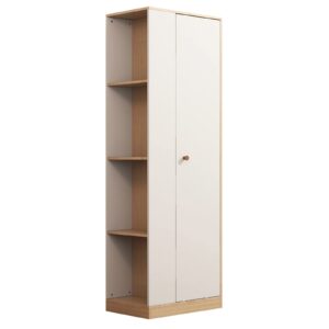 VVSmriti Modern Wardrobe,White Floor Storage Cabinet with Hangers,Spacious and Versatile,Efficient Storage Easy to Install,Dimensions: 15.7" D x 23.6" W x 70.8" H