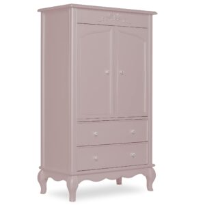 evolur aurora armoire, queen, dusty rose