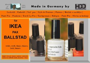 touch up paint for ikea pax ballstad white