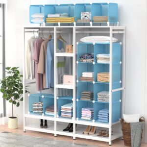 HOMIDEC Closet Organizer, 12-Cube Closet Organizers and Storage, Cube Storage Organizer for Kids, Closet, Bedroom, Bathroom, Office, Blue