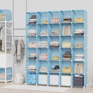 HOMIDEC Closet Organizer, 12-Cube Closet Organizers and Storage, Cube Storage Organizer for Kids, Closet, Bedroom, Bathroom, Office, Blue