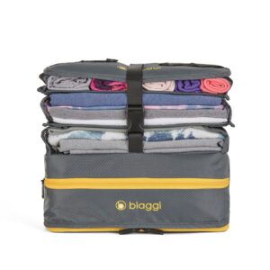 Biaggi Hangmates 3-Tiered ZipCube - Hanging Shelf Cube with Packing Compartments for Travel Organization - Lightweight and Durable - Dimensions 19” x 12” x 9” Opened - MEDIUM