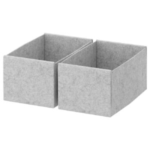 komplement box, light gray 6x10 ½x4 ¾ inches, 2 pack