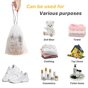 Hoewina Transparent Shoe Bags for Travel with Rope 14PCS Large Clear Shoe Bag Storage 11.8in X 15.7in Portable Travel Shoe Bags for Men and Women