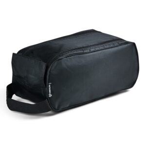 case4life - black sneaker shoe duffle bag for travel, gym, sport & soccer shoes - heavy duty & water resistant design