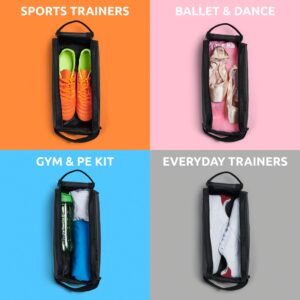 Case4Life - Black Sneaker Shoe Duffle Bag for Travel, Gym, Sport & Soccer Shoes - Heavy Duty & Water Resistant Design