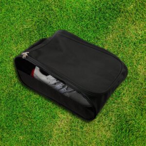 Outdoor Golf Shoes Bags Travel Shoes Bags Zippered Sport Shoes Bag (Black)