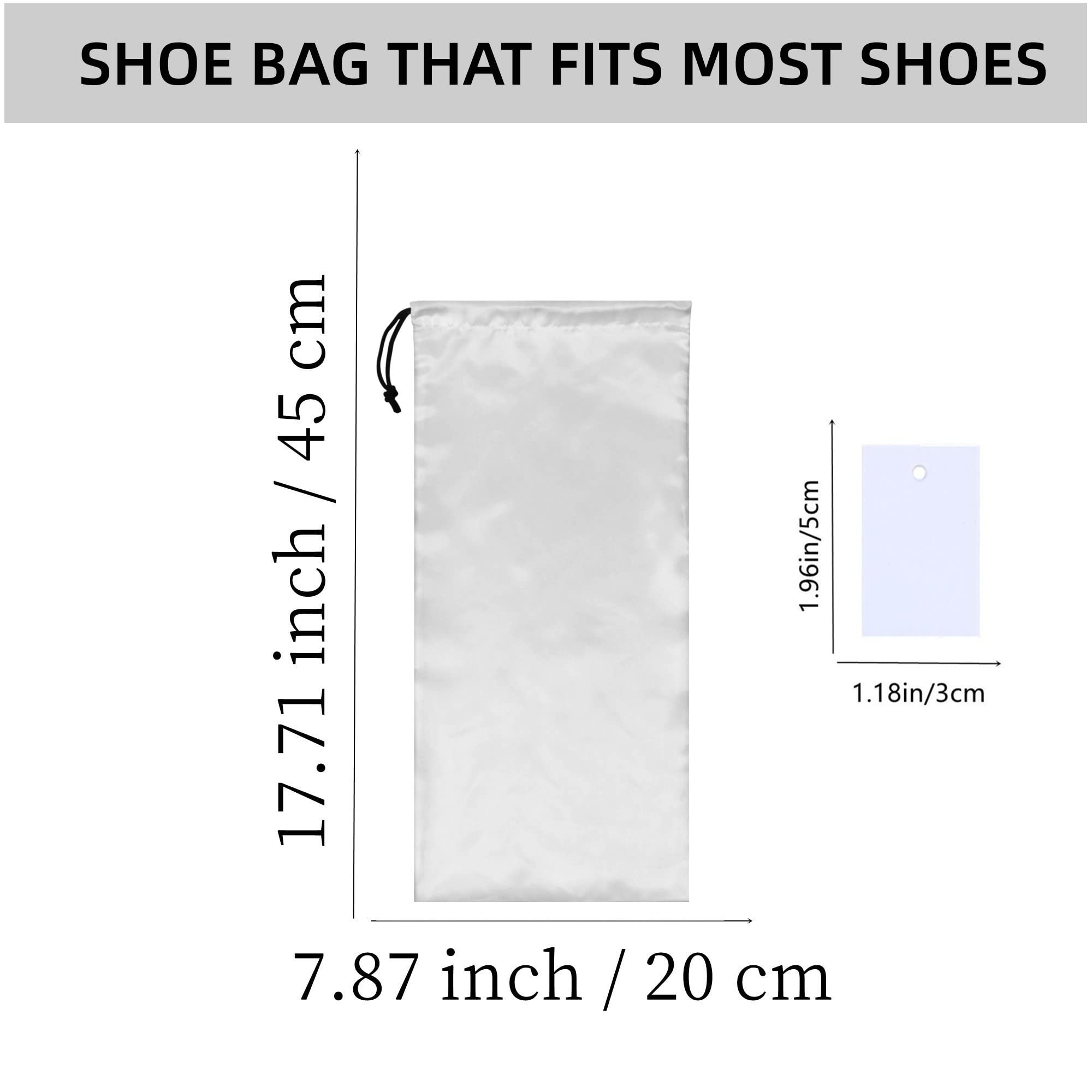 GONGKANGYUAN 4 Pack Shoe Bags for Travel Satin Fabric Shoe Bag with Drawstring for Men Women Travel Protecting Storing Shoes