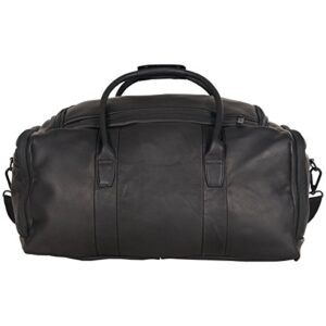 Kenneth Cole REACTION Duff Guy Colombian Leather 20" Single Compartment Top Load Travel Duffel Bag, Black