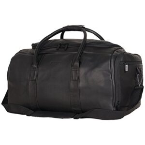 Kenneth Cole REACTION Duff Guy Colombian Leather 20" Single Compartment Top Load Travel Duffel Bag, Black