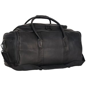 Kenneth Cole REACTION Duff Guy Colombian Leather 20" Single Compartment Top Load Travel Duffel Bag, Black