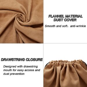 Dust Cover Storage Bags with Drawstring Pouch for Storage Packaging Handbags Purses Shoes Boots Set of 2 (Brown)