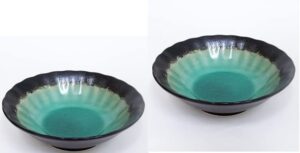 japanese deep sea green small bowl, 5.24" dia, 9.1 fl. oz, mino ware, salads bowl, dipping bowl, ceramic, set of 2, m433-21