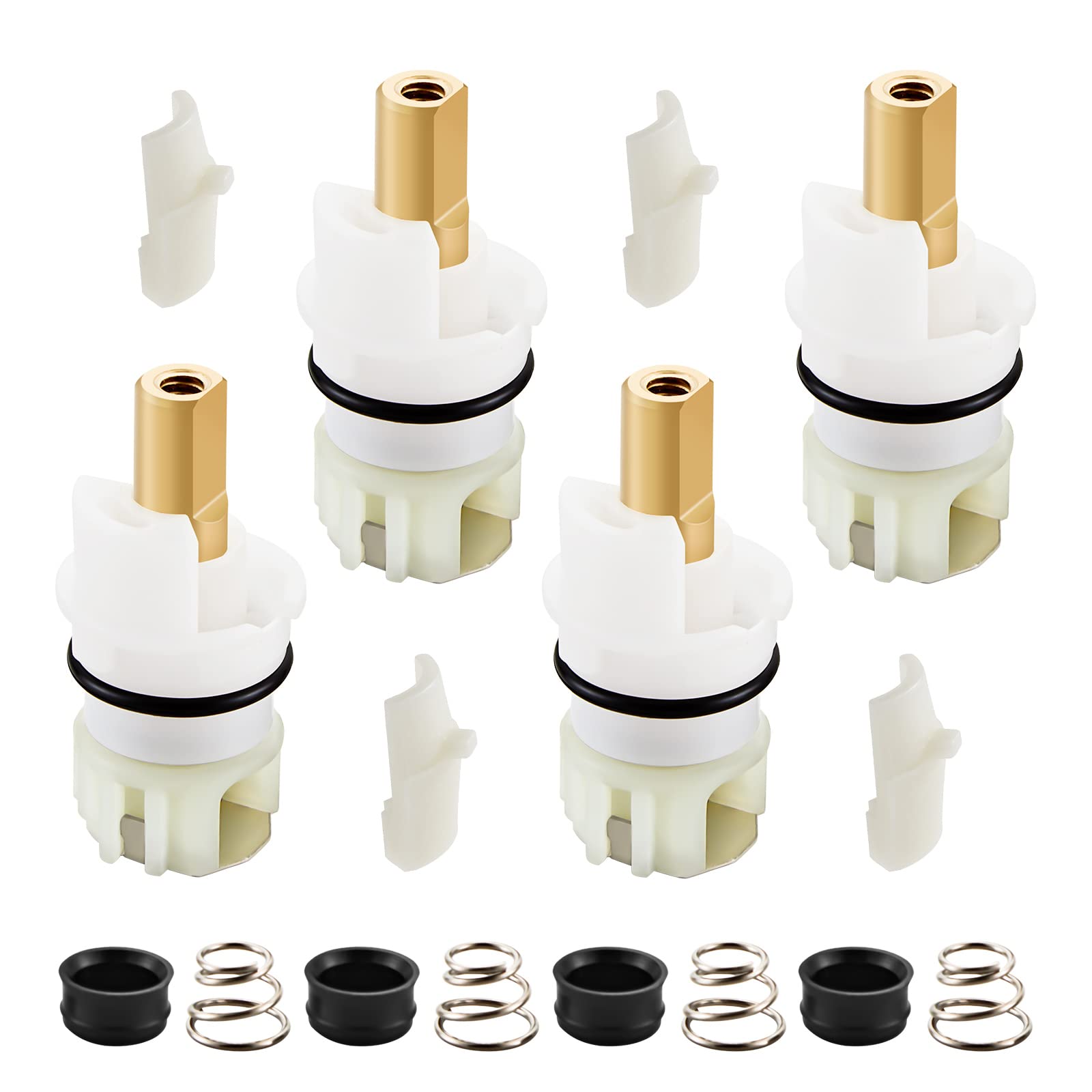 RP25513 faucet stem assembly, Replacement Kit for two handle faucet repair kit, Includes RP4993 Seats and Springs, 4 Pack