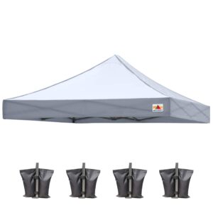 abccanopy replacement canopy top for pop up canopy tent (10x10, gray)