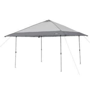 core 13' x 13' instant shelter pop up canopy gazebo tent for shade in backyard, party, event with wheeled carry bag, gray