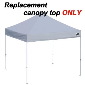 Eurmax USA New 10x10 Pop Up Canopy Replacement Canopy Tent Top Cover, Instant Canopy Top Cover ONLY, Choose 30 Colors,Bonus 4PC Pack Canopy Weight Bag (Gray)