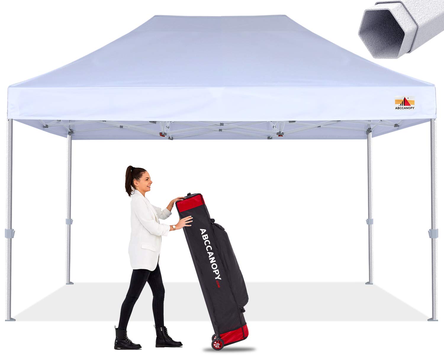 ABCCANOPY Commercial Pop Up Canopy Tent 10x15 Premium-Series, White