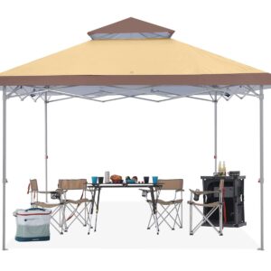 ABCCANOPY Easy Set-up 13x13 Canopy Tent 169 sq.ft Sun Shade Khaki