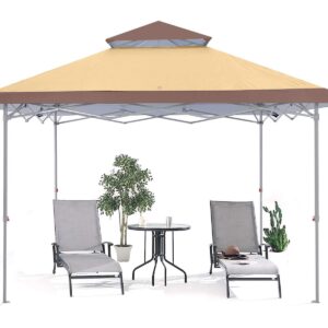 ABCCANOPY Easy Set-up 13x13 Canopy Tent 169 sq.ft Sun Shade Khaki