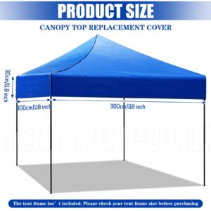 10x10 Canopy Replacement Top Cover, Canopy Top with Removable Side Walls, Waterproof Sunshade Top for Outdoor Garden Patio Picnic Camping (Brackets Not Included)(Blue)