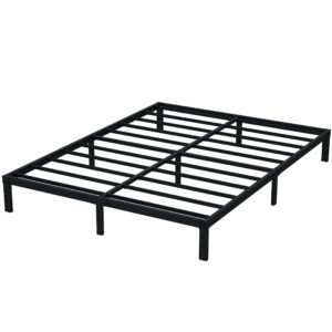 EMODA 10 Inch King Bed Frame No Box Spring Needed, Heavy Duty Metal Platform with Steel Slats, Noise Free, Easy Assembly, Black